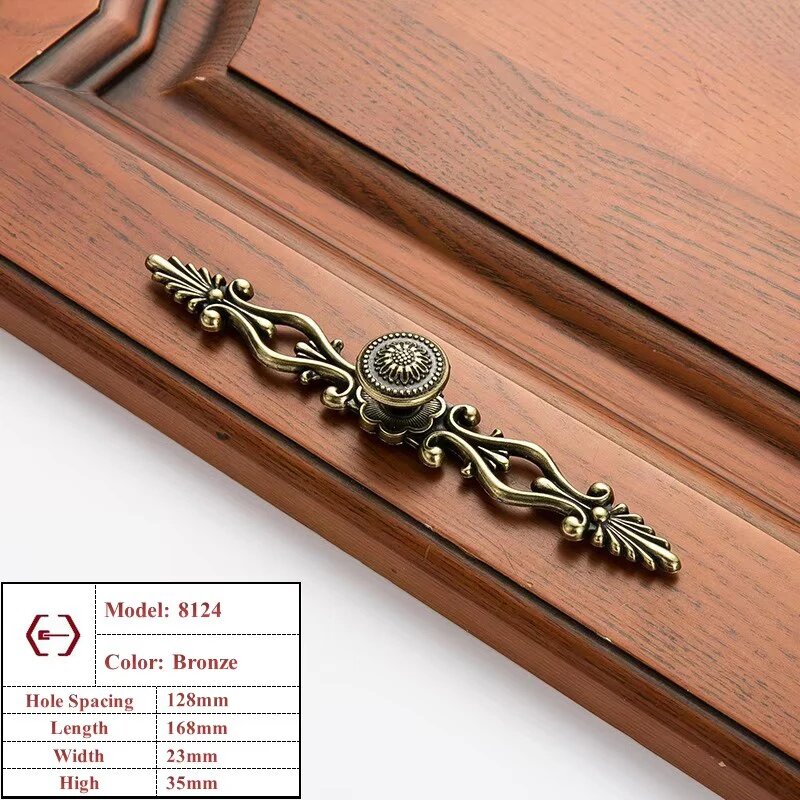 Ручки для шкафов LSTABAN желтые бронзовые Коричневый, 8124-128mm