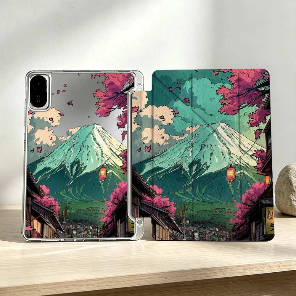 Складной чехол для Redmi Pad 2 2025 11, с принтом Фудзи