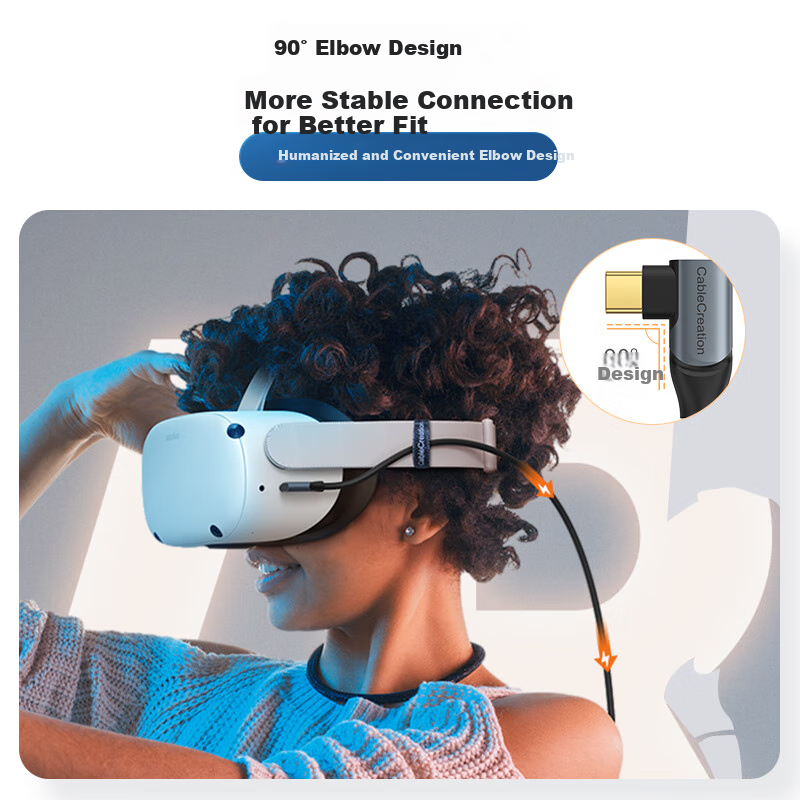 Двойной кабель Type-C 5 м с USB3.2 для Oculus Quest2 VR-шлема и камер Sony Fuji Модель：Двойной Type-C 5 м