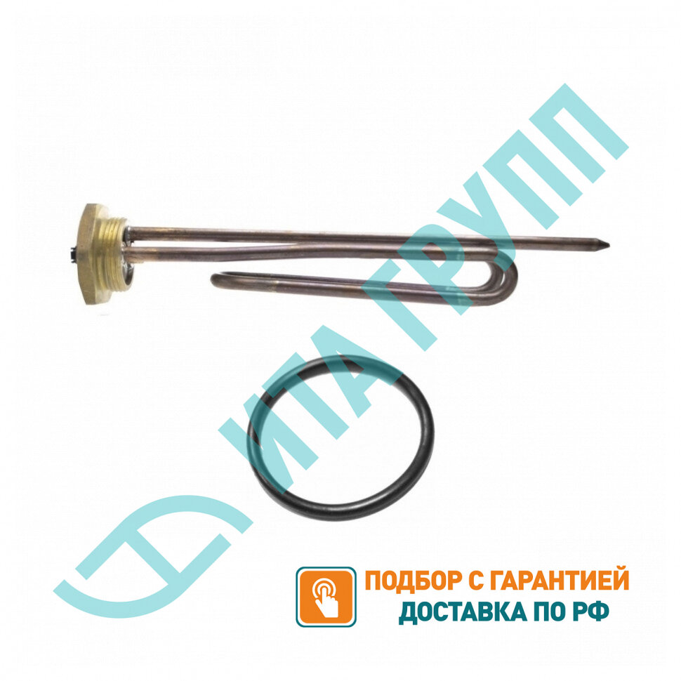 Комплект ТЭН 1,5кВт (1500Вт) RCT, резьбовой 42мм для Real BM 390, Ariston, De Luxe, Thermex, под анод М6 + прокладка, 20296K1
