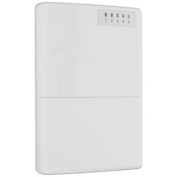 Маршрутизатор уличный (Роутер) MikroTik RB750P-PBr2 650MHz CPU, 64MB RAM, 5xLAN (four with PoE out), RouterOS L4, outdoor case, PSU, PoE, mounting set