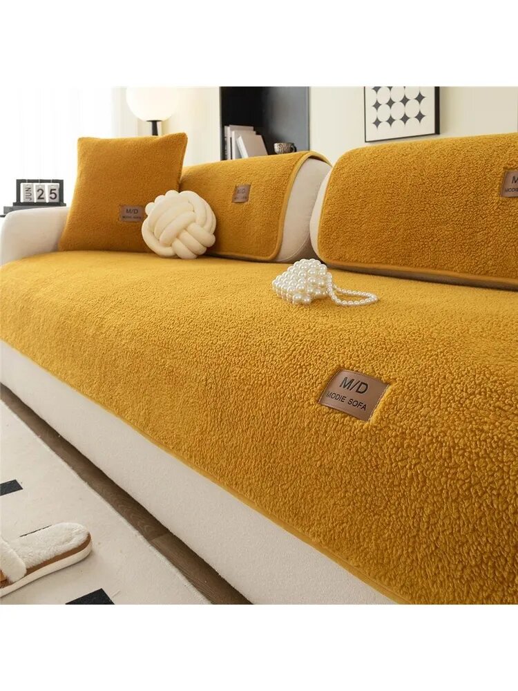 Чехол на мебель для дивана "MODIE SOFA", 70 см х 70см, полиэстер, желтый