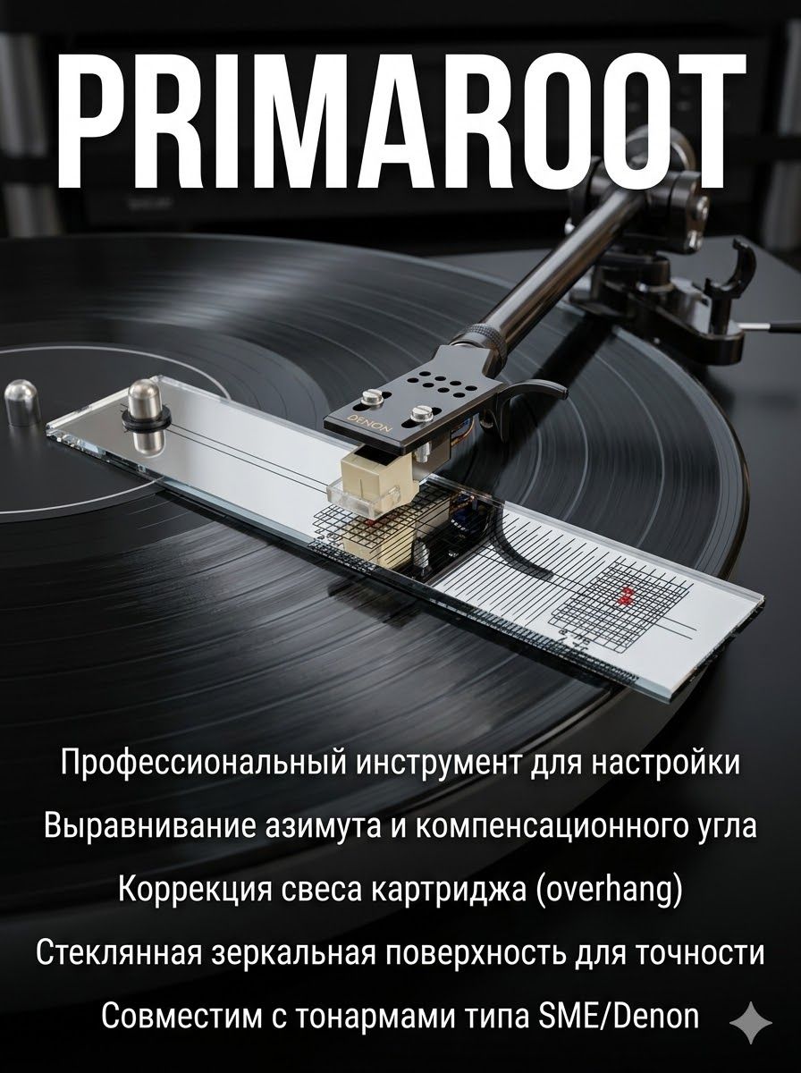Зеркальный калибровочный шаблон для тонарма, стеклянный диск с зеркалом для настройки overhang и визуальной проверки азимута картриджа винилового проигрывателя