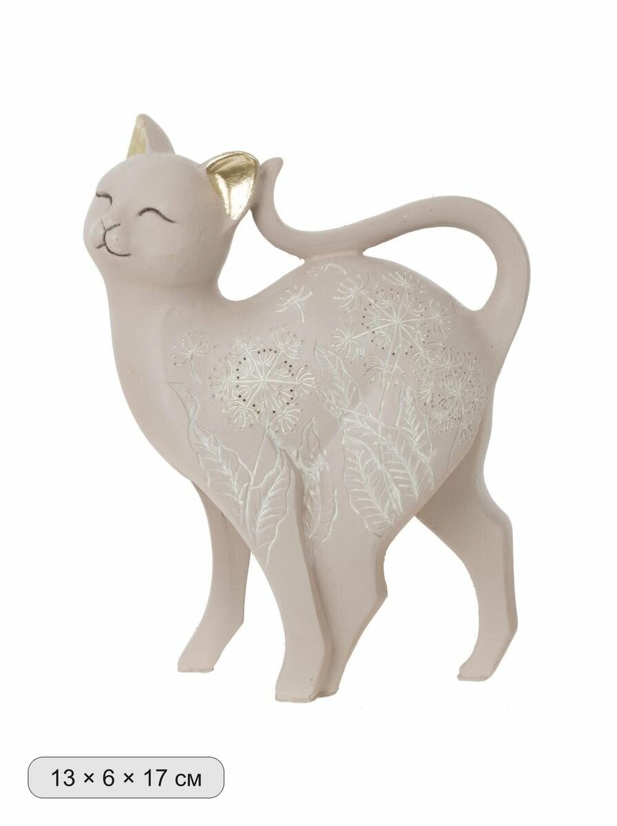Фигурка декоративная "Кошка", L13 W6 H17 см