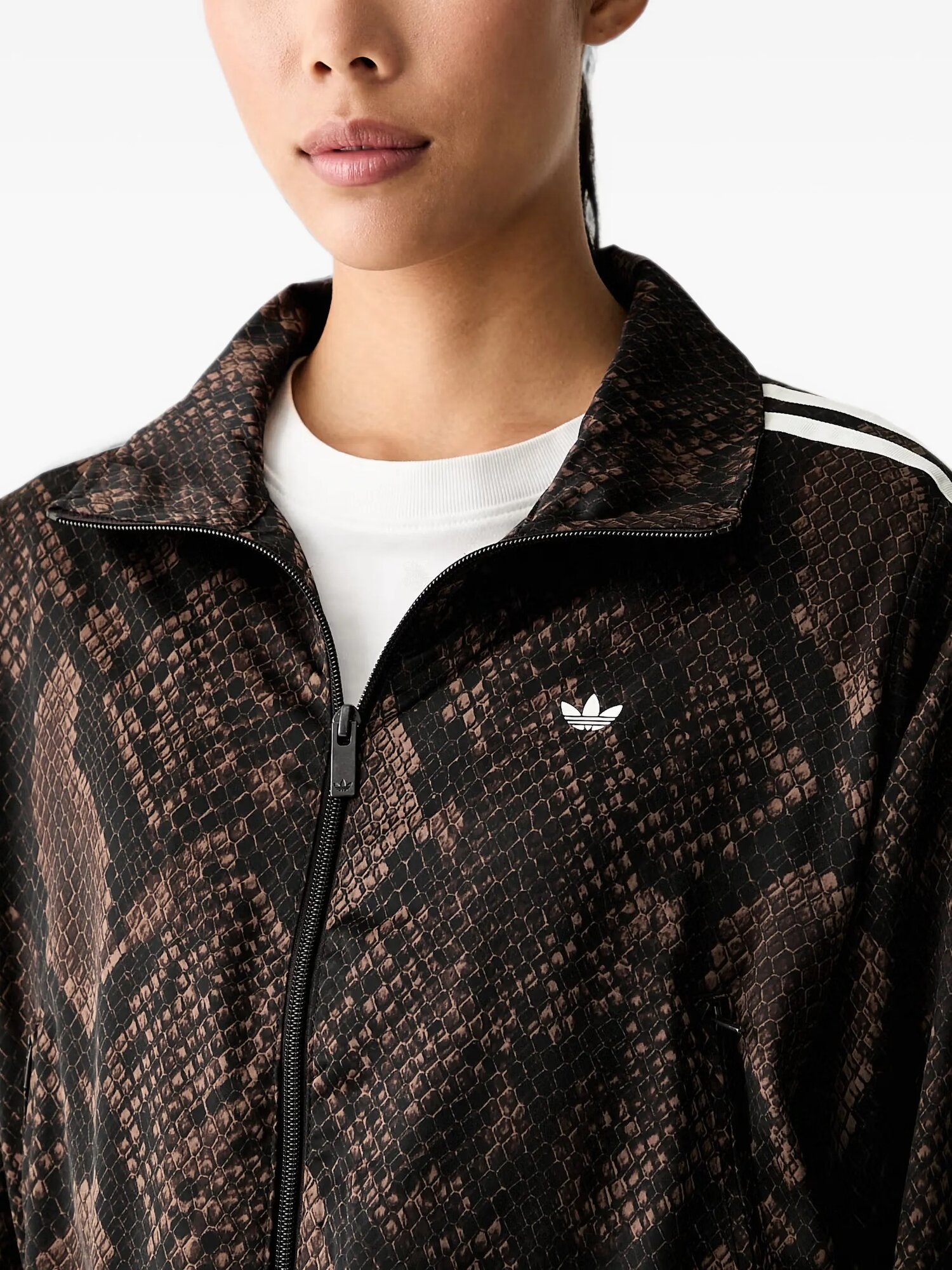 Куртка adidas Snakeskin-print track jacket, размер 4 UK, коричневый — фото 1
