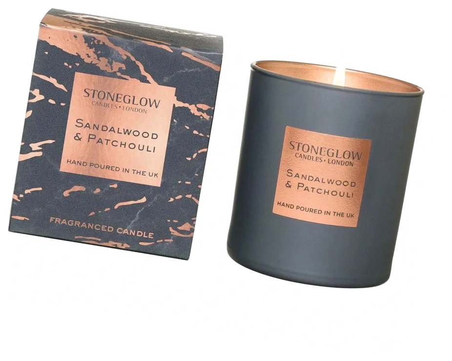 Свеча Сандалвуд и Пачули 220 гр / Stoneglow Sandalwood and Patchouli - Стоунглоу