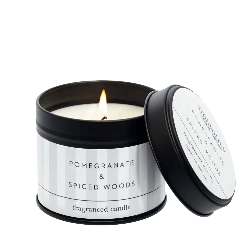 Парфюмированная свеча Стоунглоу Гранат и Пряное Дерево 180 гр / Spiced Woods