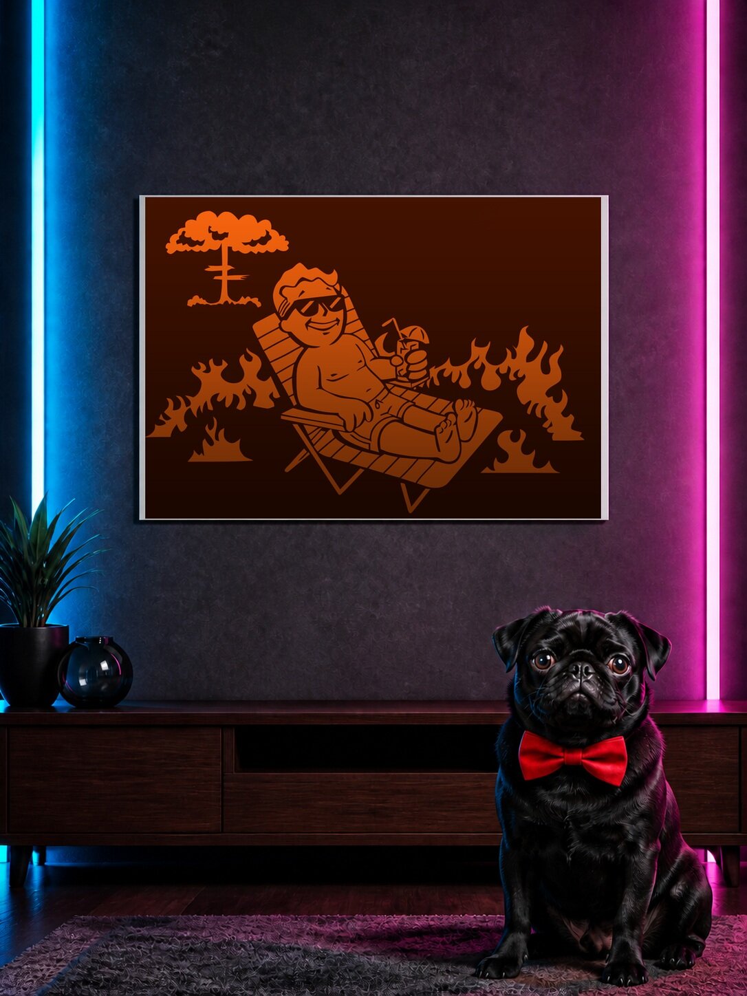 Постер Fallout Vault Boy, юмористический арт