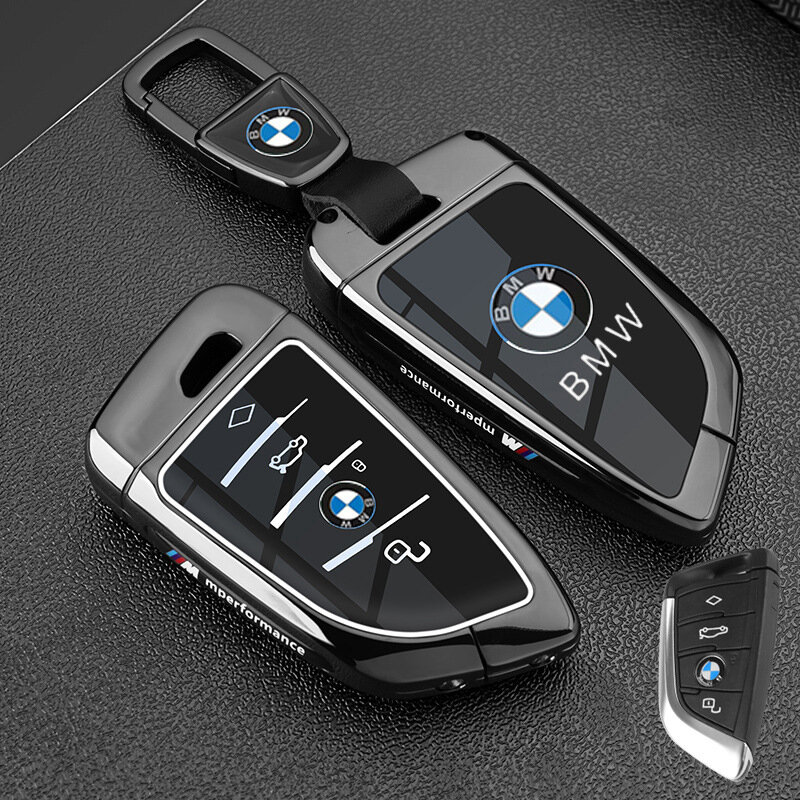 Чехол для ключа BMW A Style Metal Clasp Серый металлик 1 шт. Совместимость: 5 Серии 530li, 3 Серии 325LI, i3, ix3, X1-X6