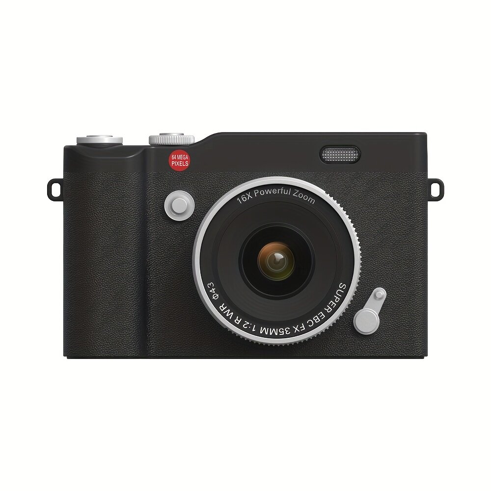 Цифровая камера CCD 1080P с поворотным экраном и автофокусом, зарядка через USB, цвет черный
