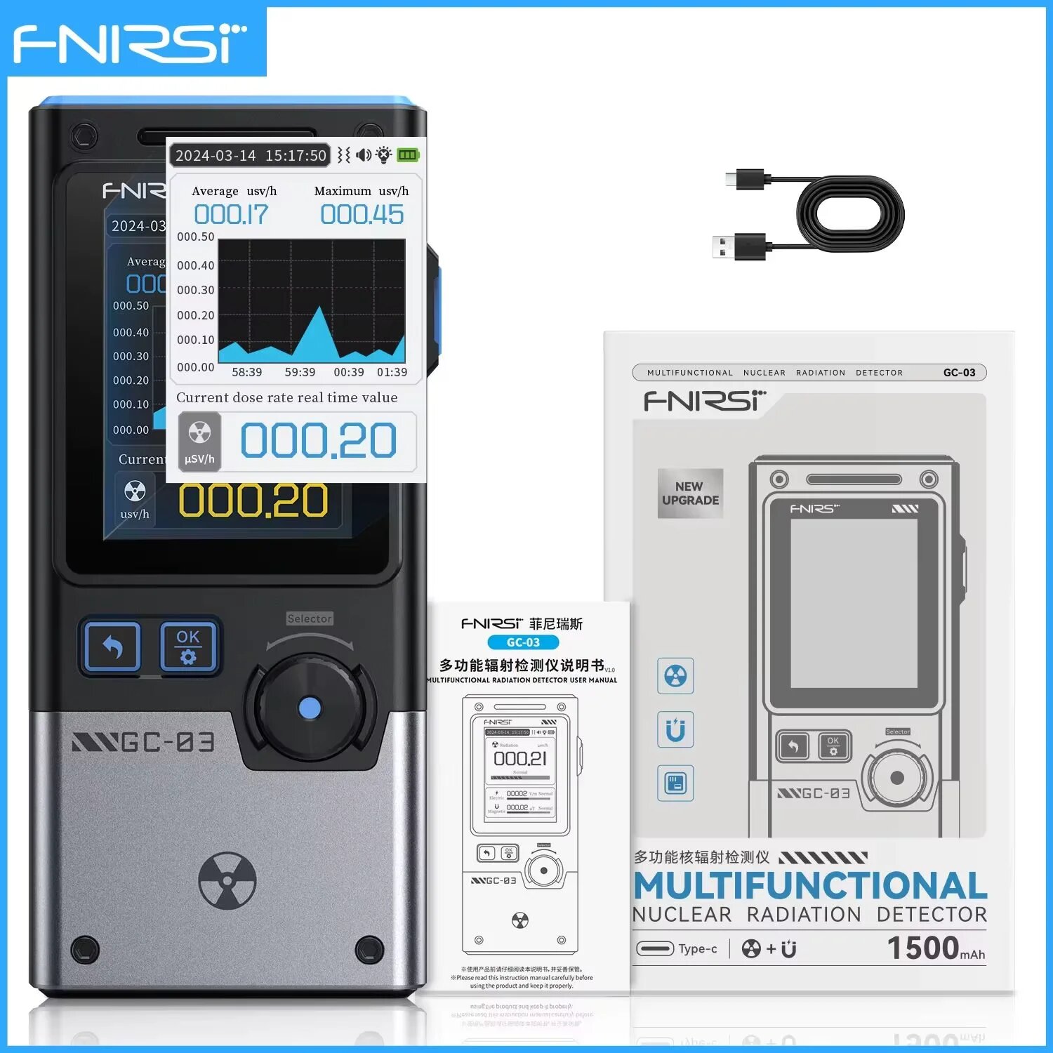 FNIRSI GC-03 Детектор окружающей среды