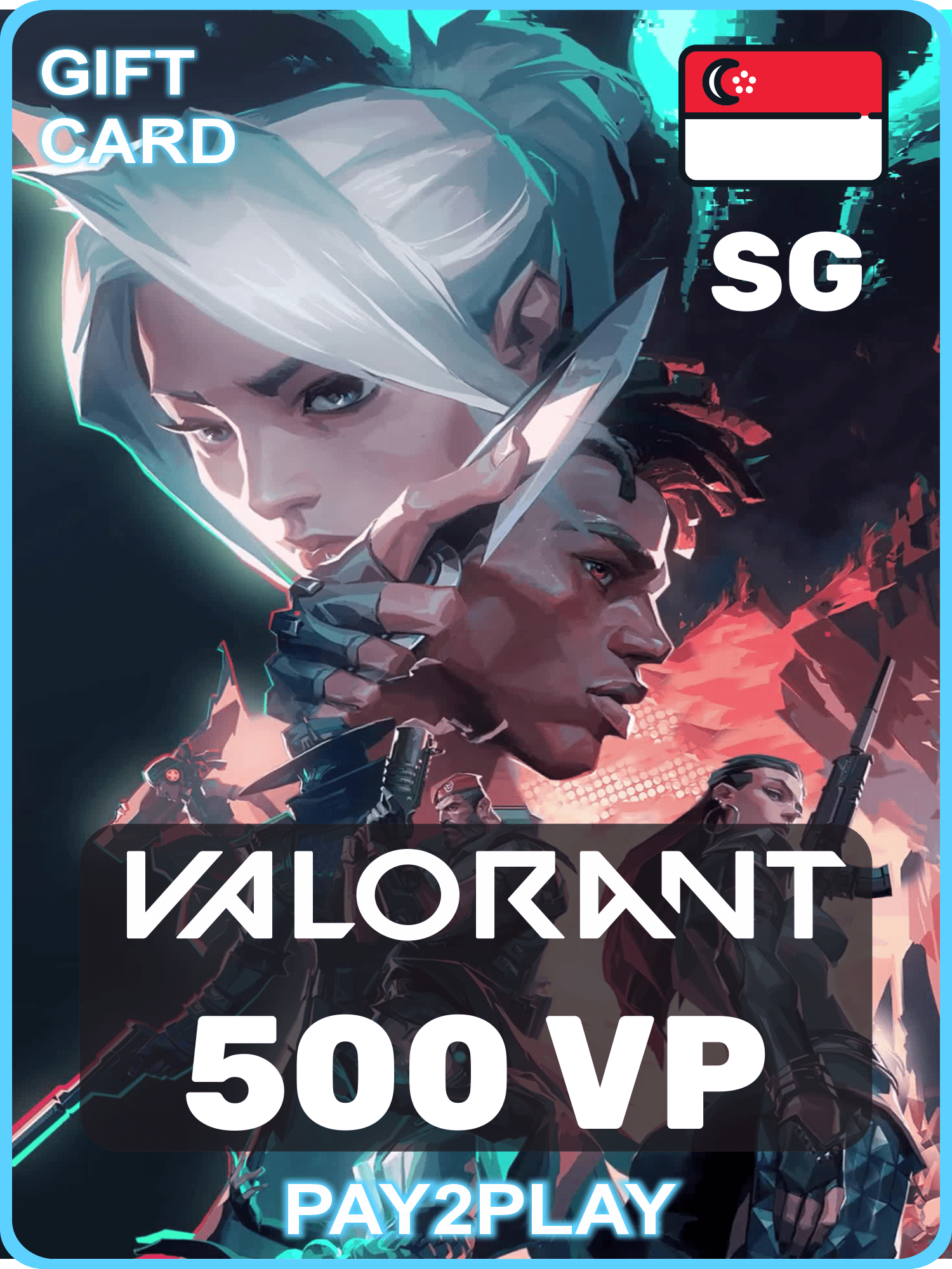 Подарочная карта Valorant 500 VP, Сингапур / цифровой код / Valorant Gift Card Singapore, 500 VP