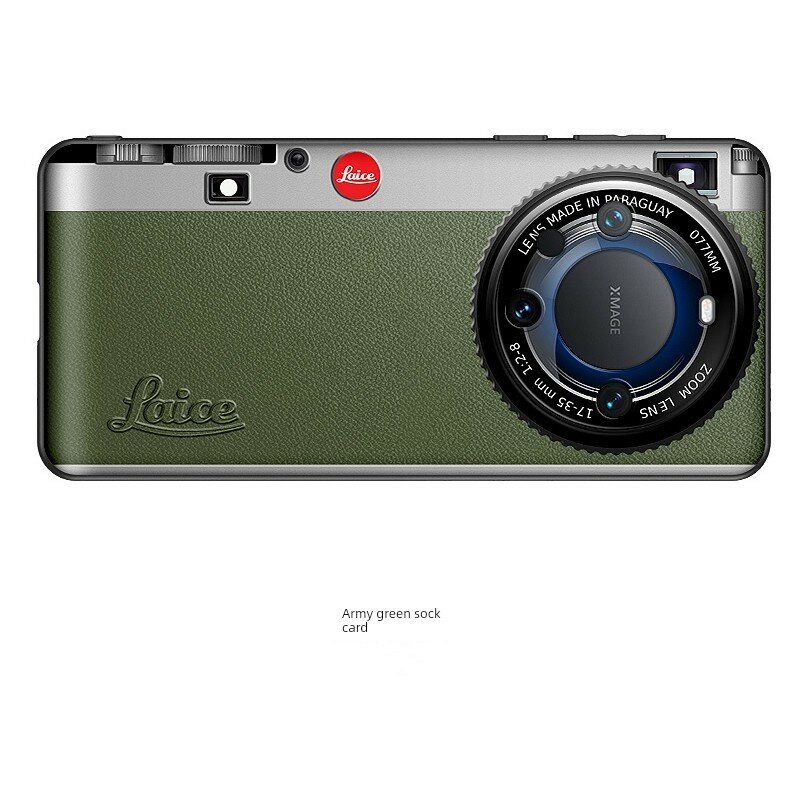 Чехол для смартфона Huawei Mate 70 Air с военно-зеленым дизайном Leica, улучшенная кожаная текстура с обратной стороны
