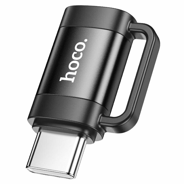 Адаптер USB-Cm/Lightning Hoco UA31E Black - черный