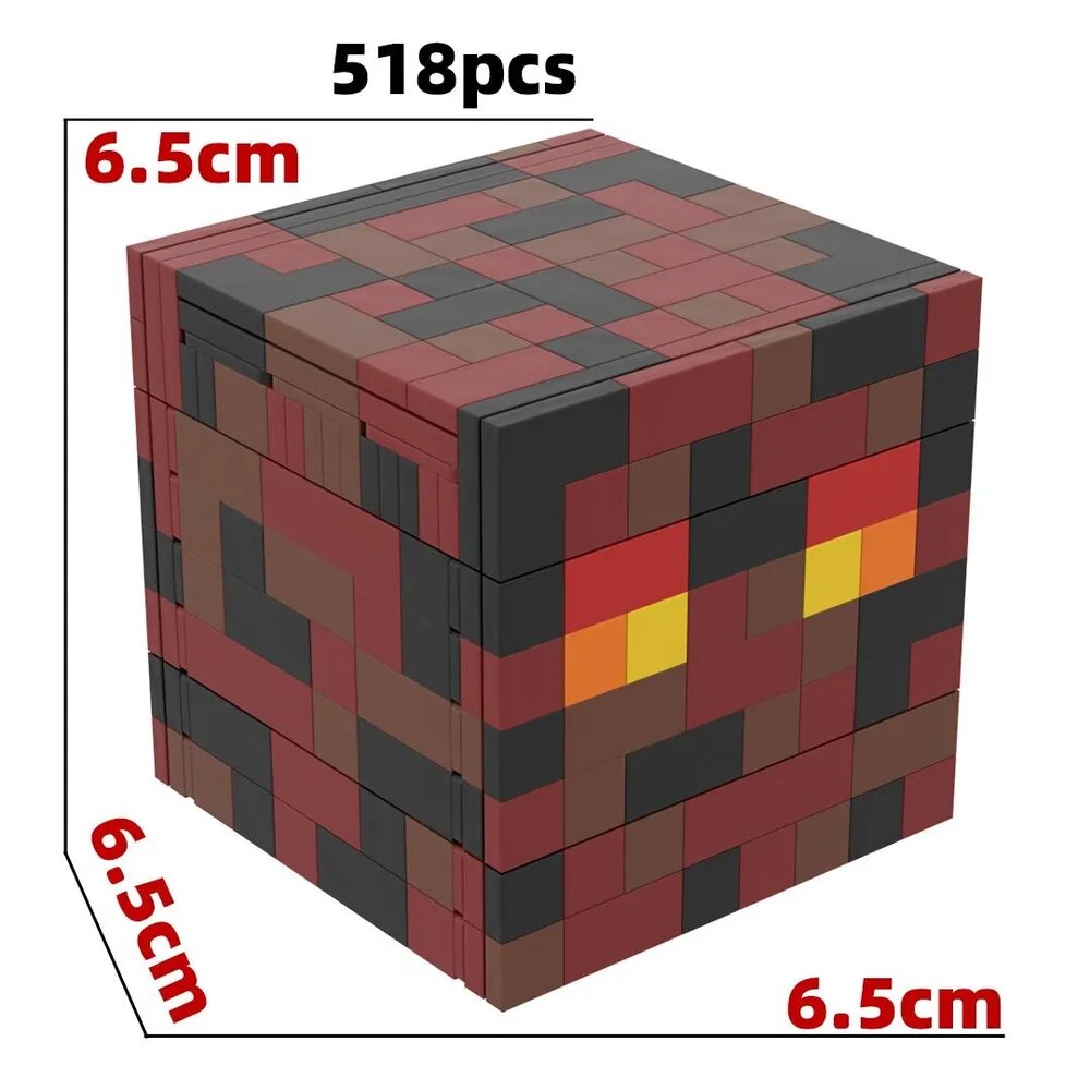 Конструктор Minecraft-Магматический монстр(6.5cm)-Конструктор 518 деталей(Выдвижной корпус)
