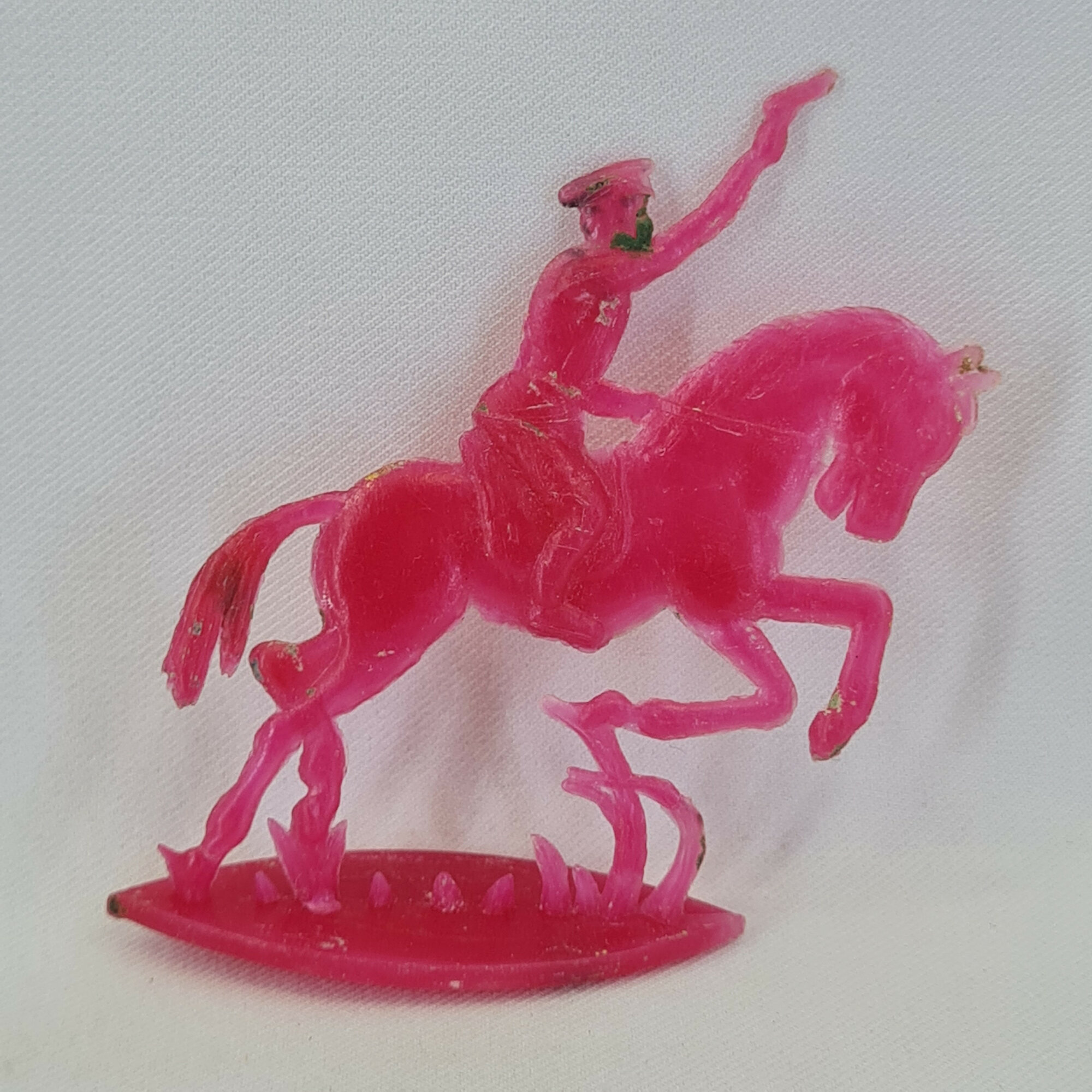 Елочная игрушка винтажная, СССР. Фигурка всадника на коне с копьем
