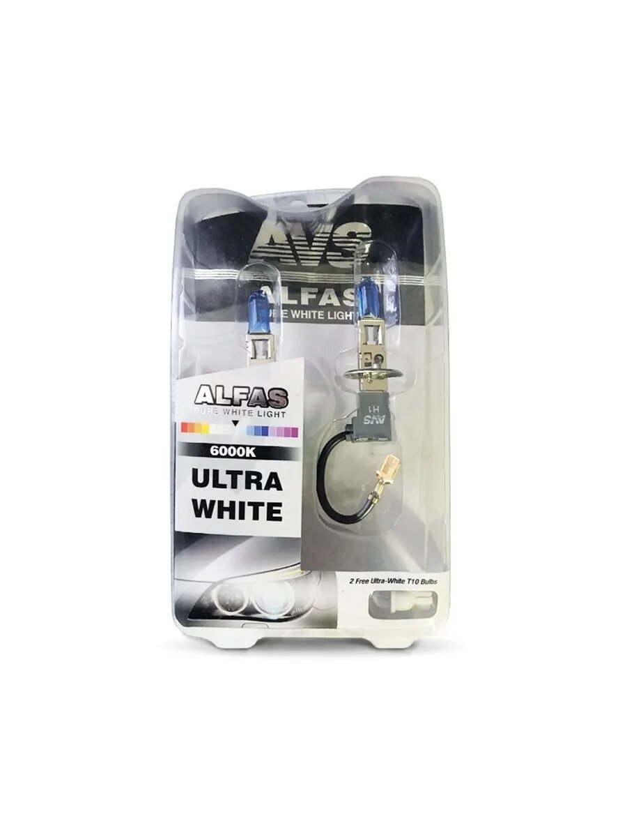 Лампа газонаполненная 12 В H3 6000К 85 Вт Alfas Pure Wh T-10, арт. A07243S