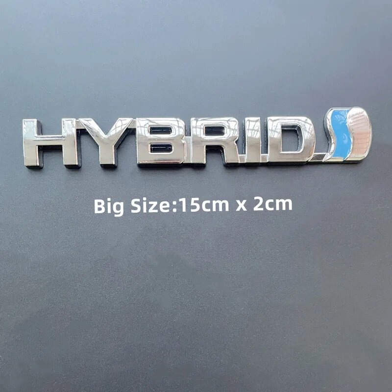 3D металлический логотип HYBRID, боковое крыло, задний багажник, эмблема, значок, наклейка на автомобиль, наклейки для Toyota Prius Camry Crown Auris Rav4s TRD