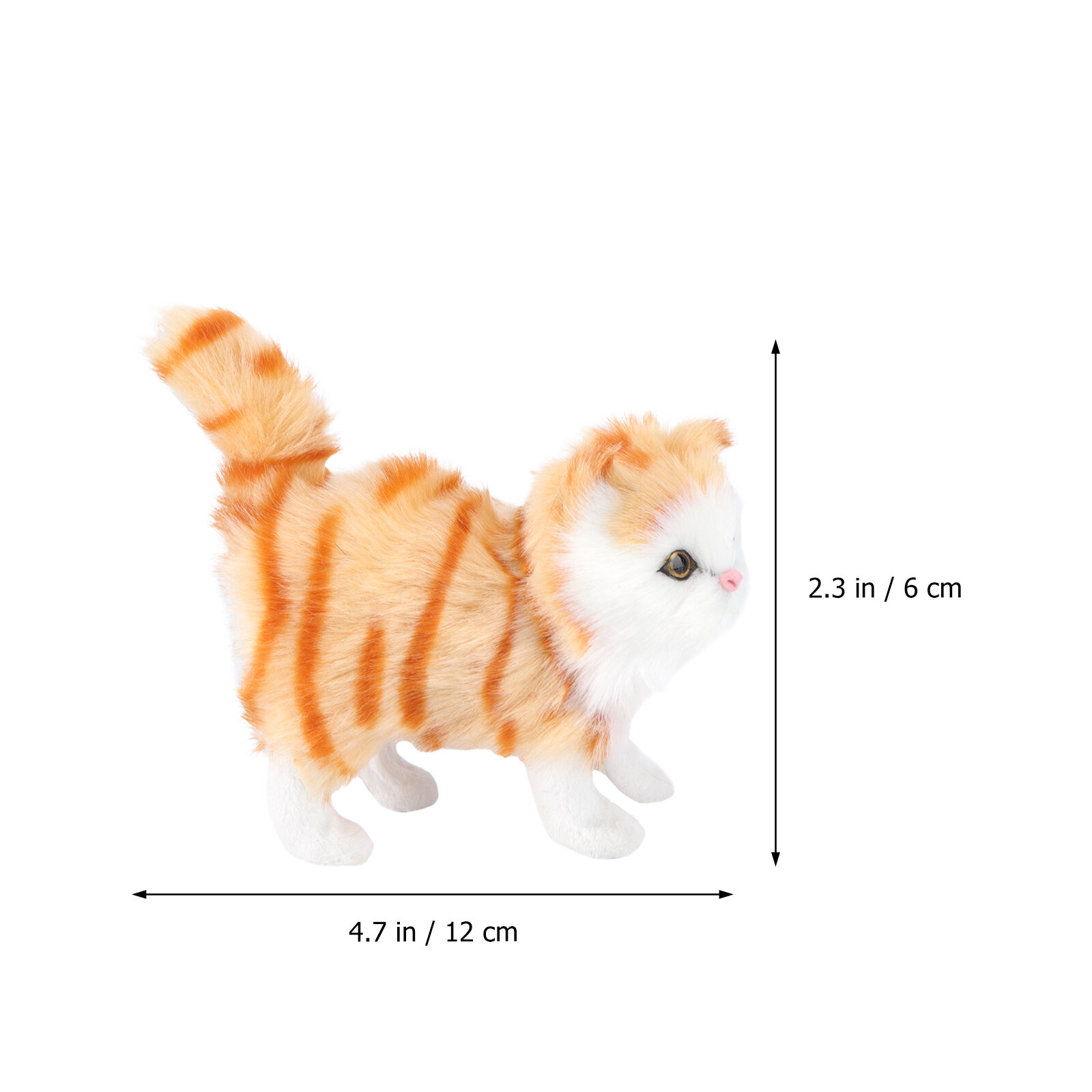 Котёнок Игрушка Детская 1 Шт Реалистичная Мягкая Игрушка Оранжевый 12x12 См