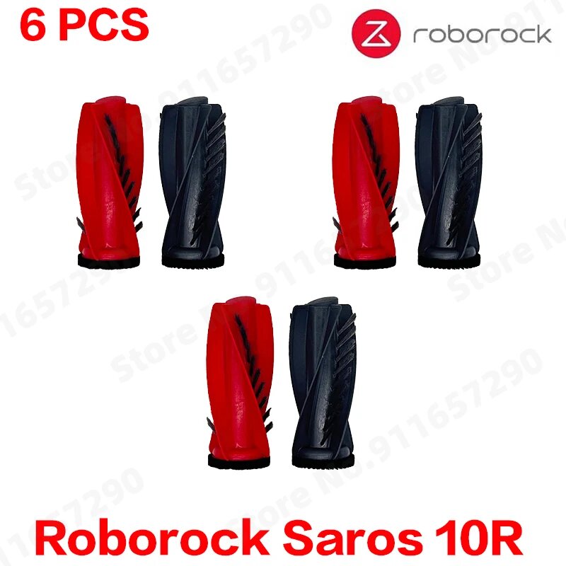 Комплект щеток Roborock Saros 10R, красный, 6 шт.