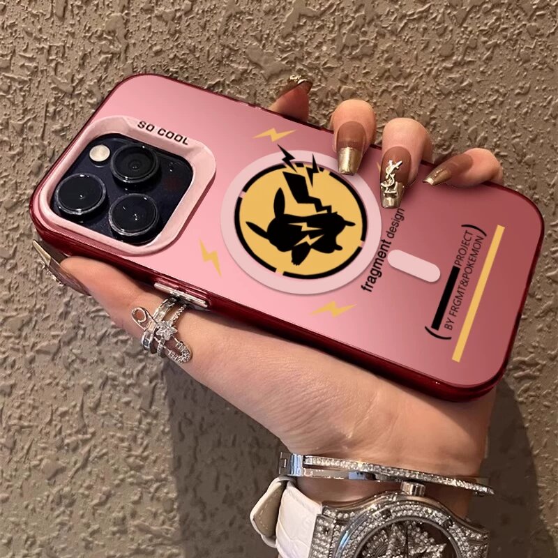 Чехол с магнитной поддержкой для iPhone 11 Pro с рисунком Пикачу в розовом цвете, магнитный для Apple iPhone 11 Pro