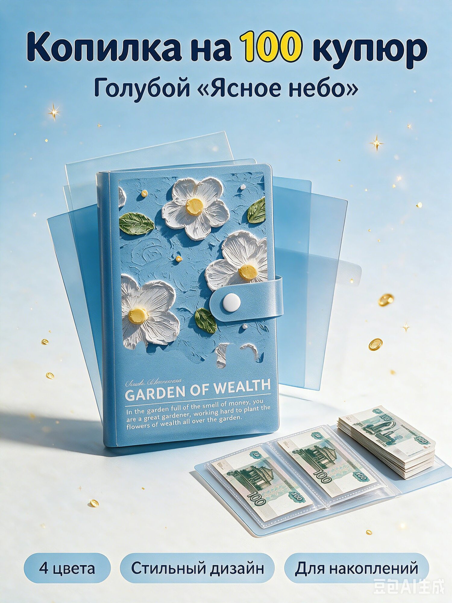 100 конвертов для челленджа по экономии денег