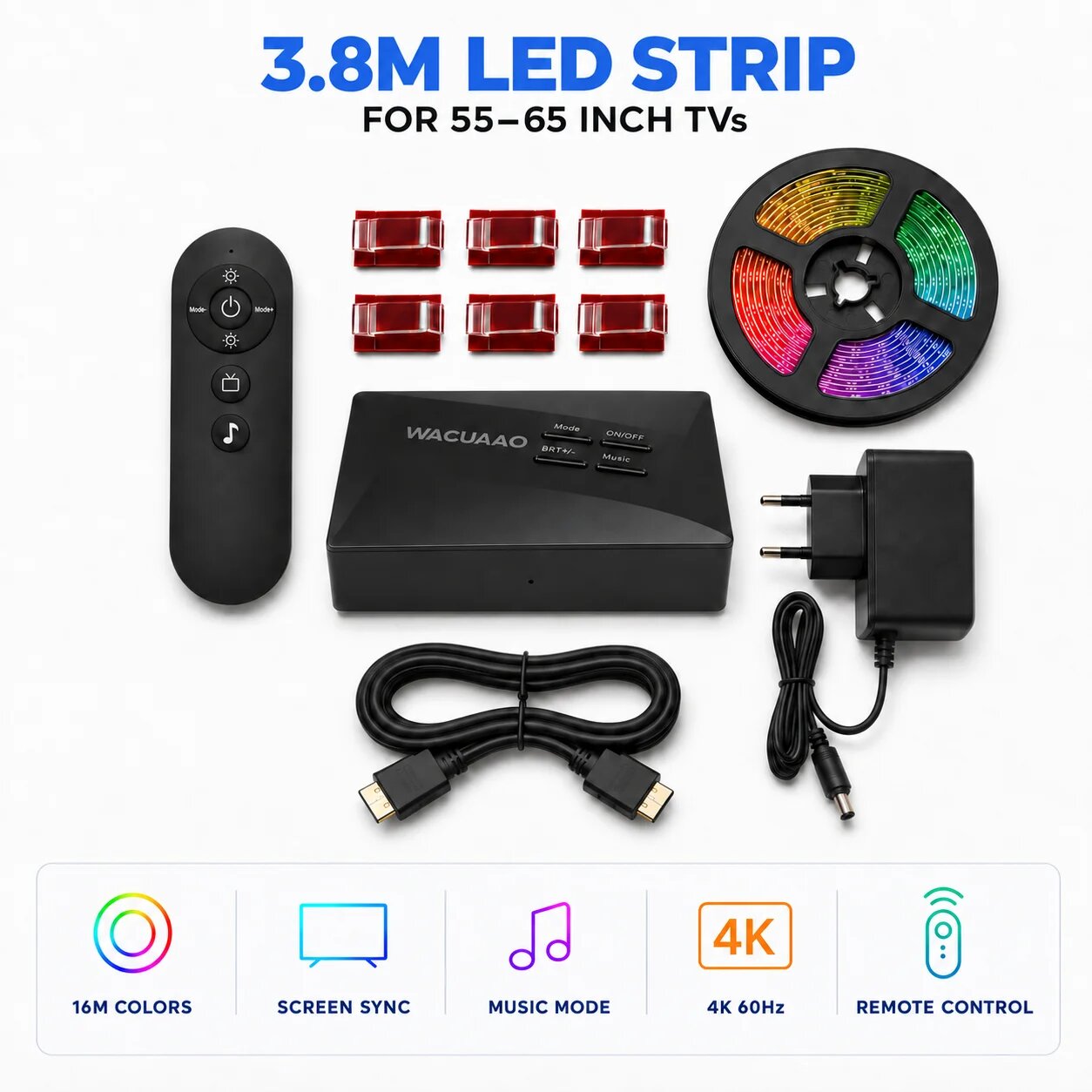 HDMI синхронизированная подсветка для телевизоров B3 Remote-55-65 INCH, EU
