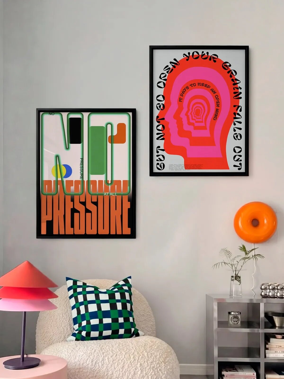 Набор постеров "No Pressure x Open Mind", 30x40 см, 2 штуки