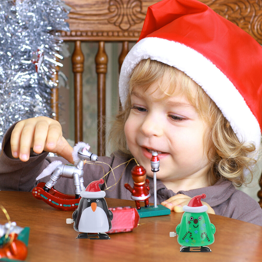 Игрушки На Пружинном Механизме 4 Штуки Яркие Ходячие Куклы С Christmas Тематикой Для Подарков Размер Multi