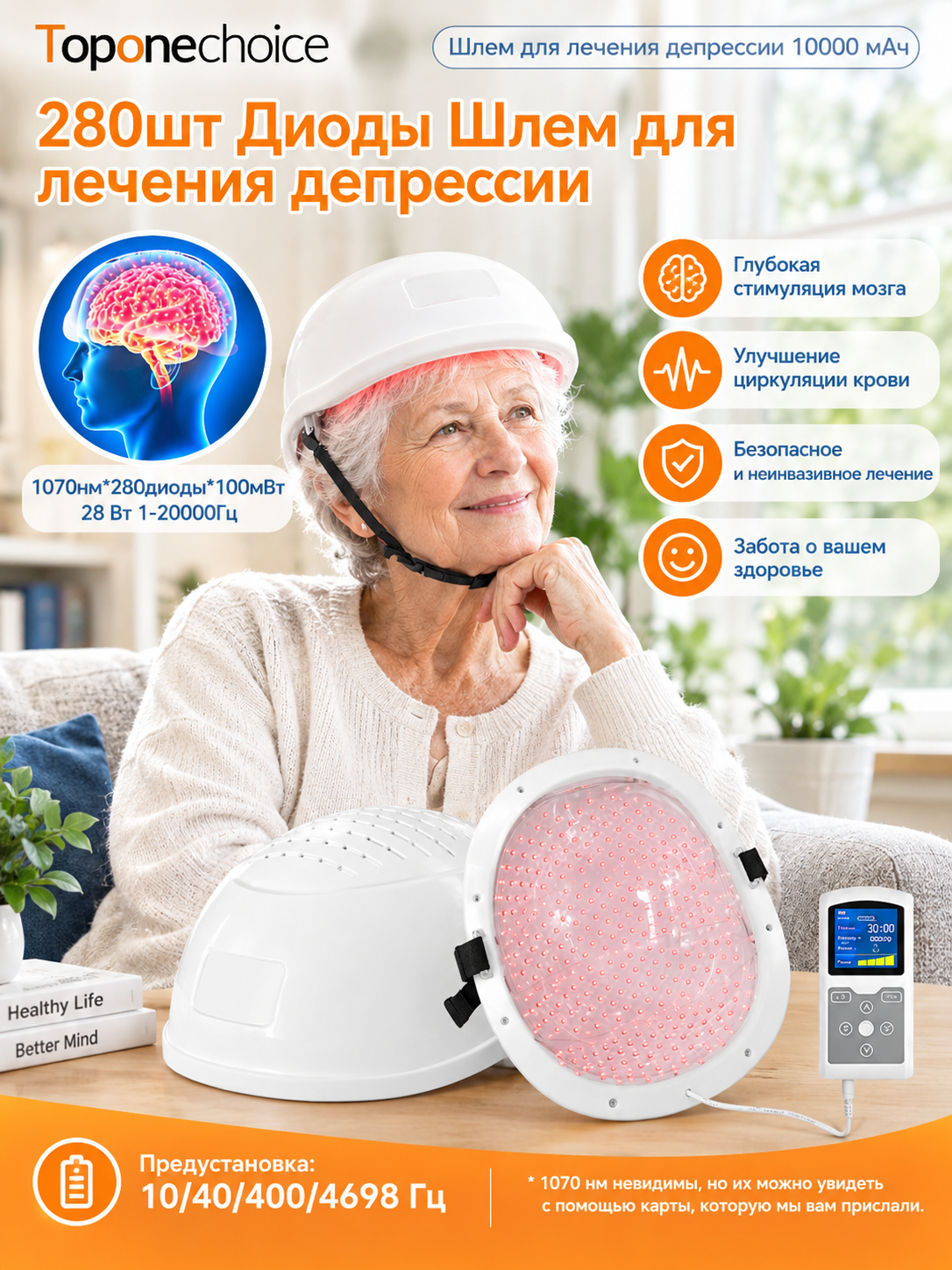 Домашняя терапевтическая лампа красного света， инфракрасная фототерапия 1070 нм, 280 LED, для домашнего использования
