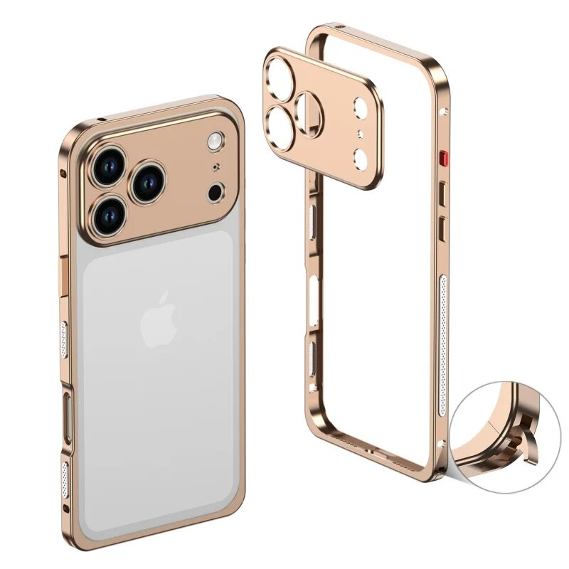 Ударопрочный чехол для iPhone Air 18 Pro Max, 16, 15, 14, 13, 12, 18 Pro Max. Прочный металлический бампер, алюминиевый чехол-накладка