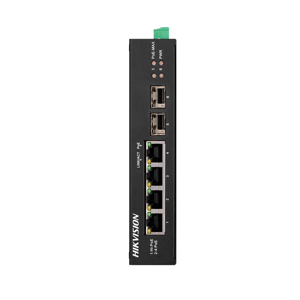 Hikvision DS-3T0506HP-E/HS неуправляемый PoE-коммутатор — фото 1