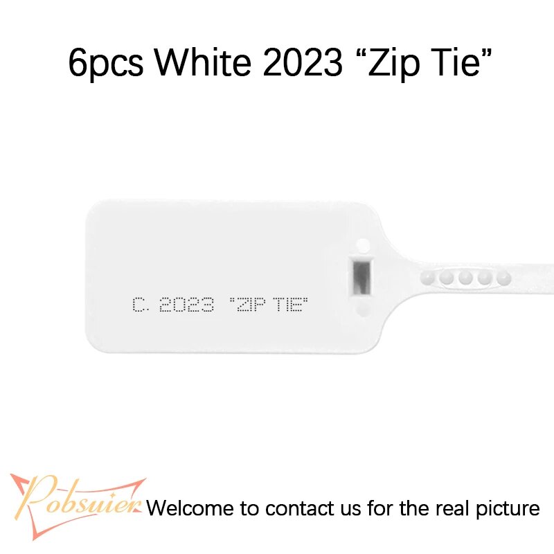 Пластиковые этикетки для обуви OW "ZIP TIE" 6 шт. Белый, White 2023 OW