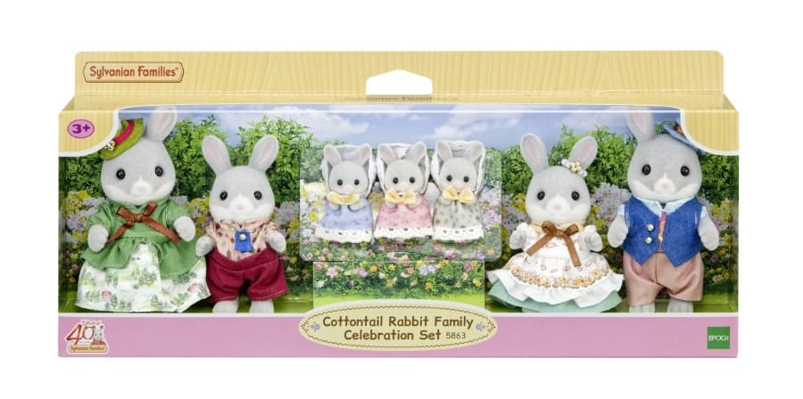 Фигурка Sylvanian Families "Семья лесных кроликов" 5863, праздничный набор, 7 фигурок