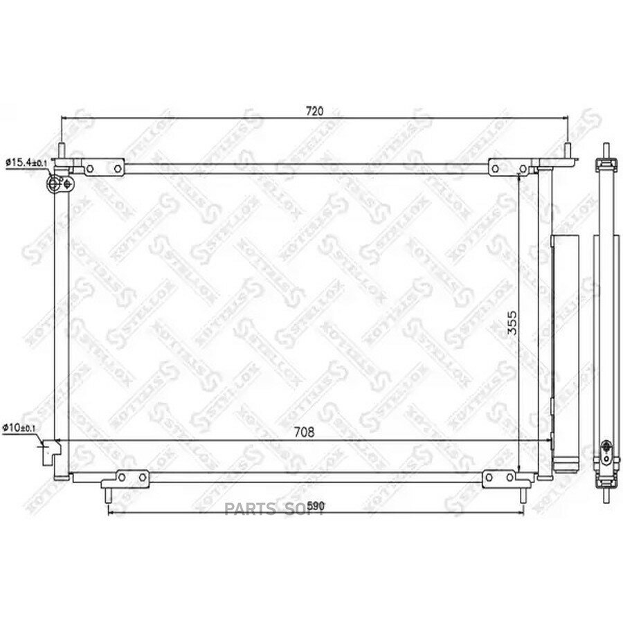 STELLOX 1045096SX 10-45096-SX NS94772=AVA HD5201 [80101SCAA01] ! радиатор конд.\ Honda CR-V 2.0 02-06