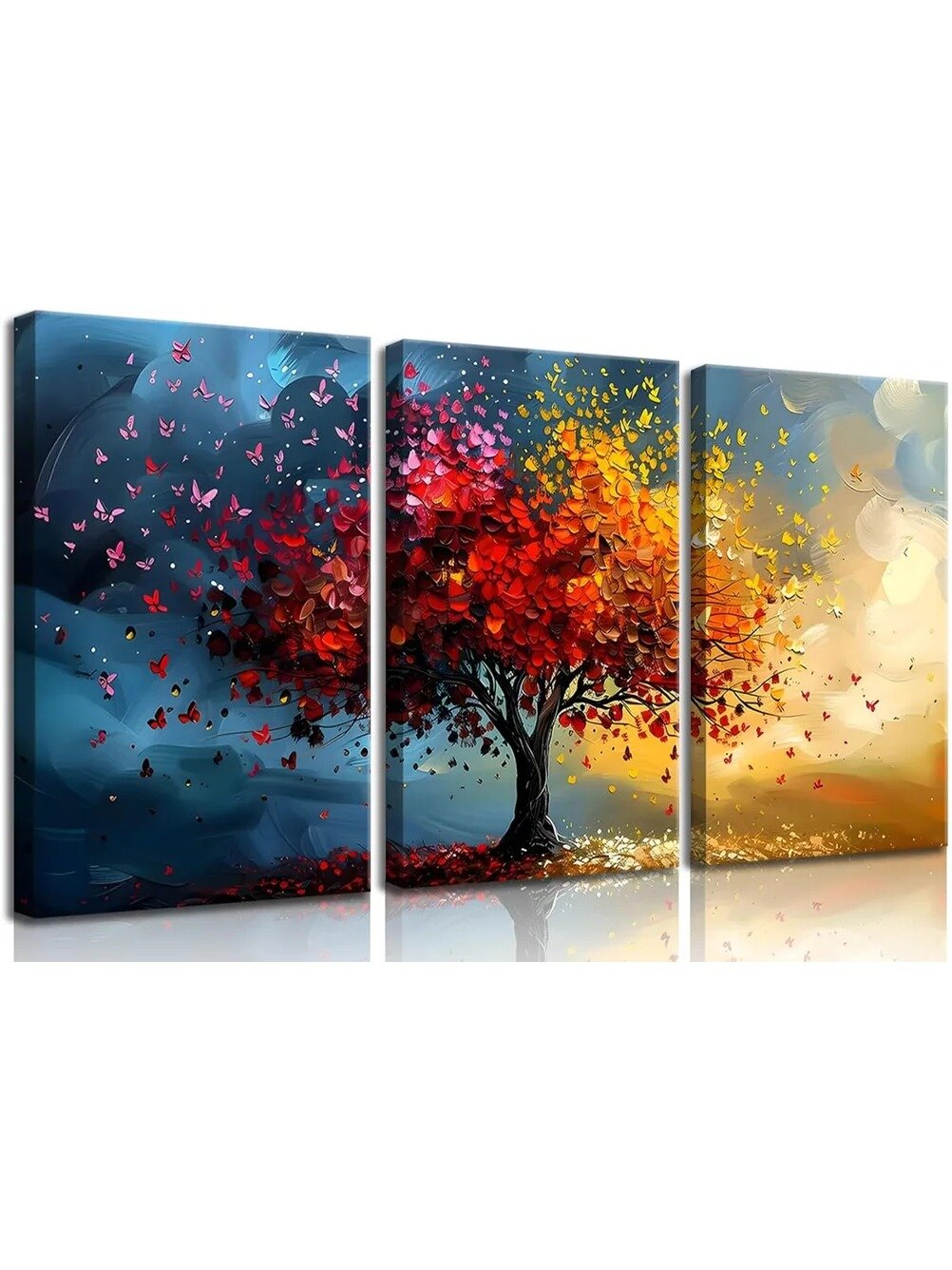 Картина DIY 40×50 см, три полотна с рамкой, акрил, 22 цвета, флизелиновое полотно