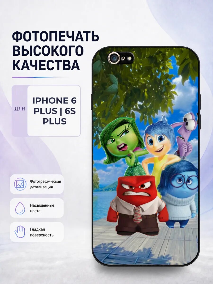 Чехол на iPhone 6 Plus Фиксики черный нолик симка мультик