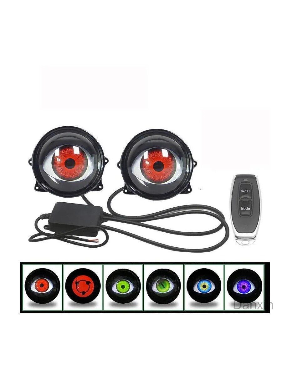 Фара автомобильная, 1 шт, арт. LED-Demon-Eye-RGB-Dynamic-H4/H7/H11