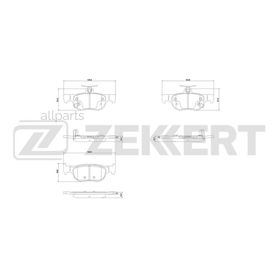 ZEKKERT BS-1536 Колодки тормозные дисковые задние Mazda 3 IV 18- CX-30 19- MX-30 20-