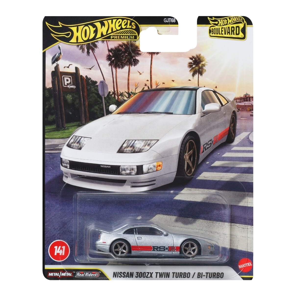Игрушечная машинка Hot Wheels Boulevard Nissan 300ZX Twin Turbo JHW25, масштаб 1:64, красный