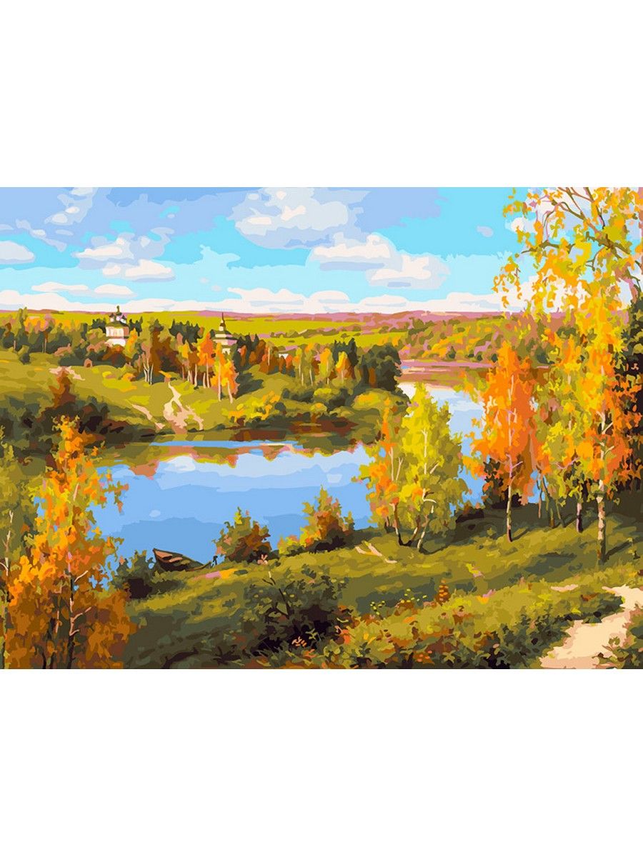 Картина по номерам Дикая Вишня 'Осень. Глубинка', 30x40см
