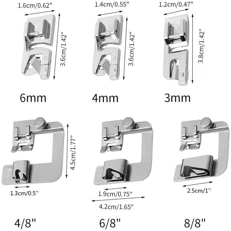 Набор прижимных лапок Singer, Brother, Babylock 6pcs