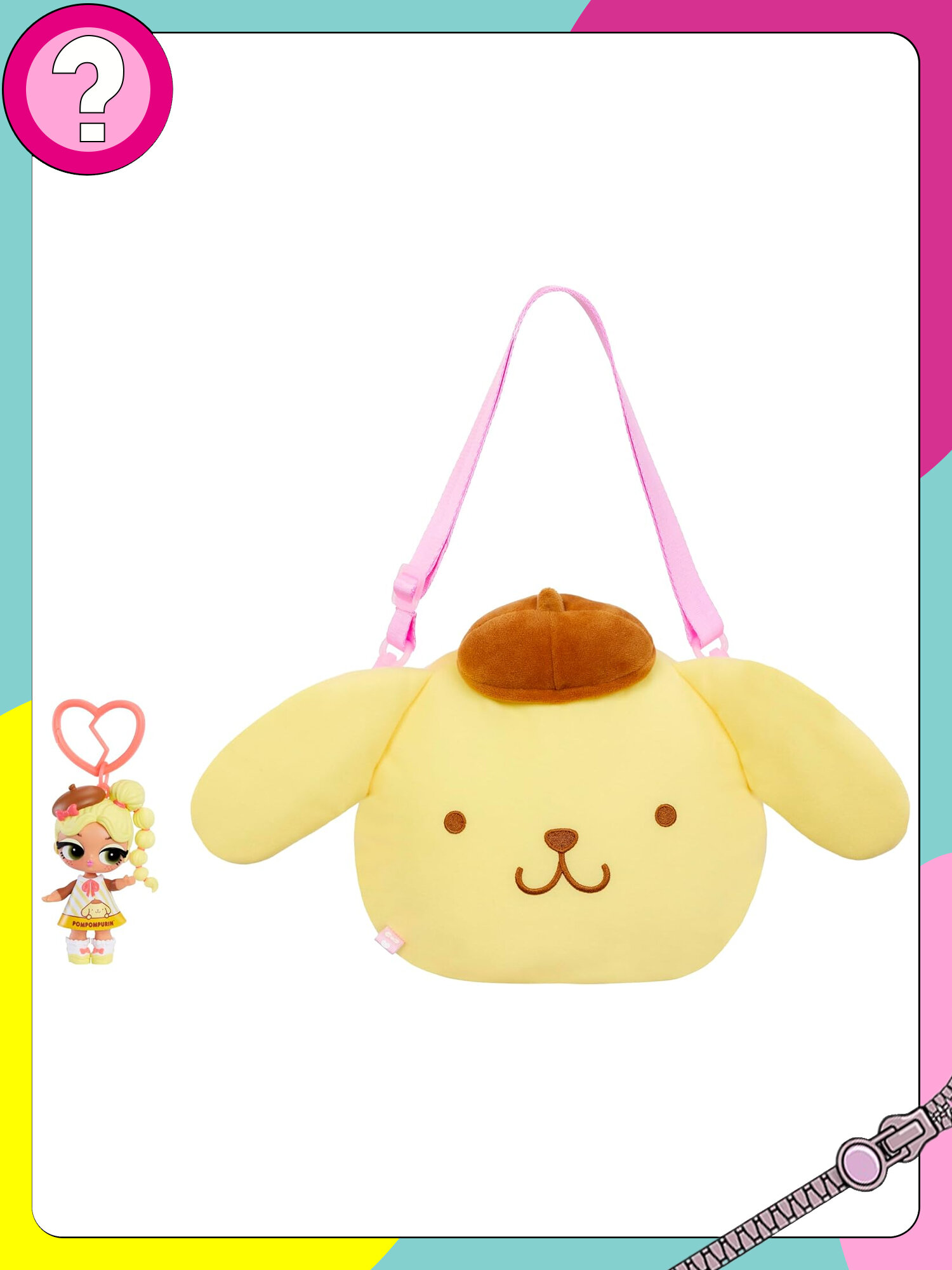 ЛОЛ HELLO KITTY AND FRIENDS Большая Двусторонняя Плюшевая Игрушка Purin