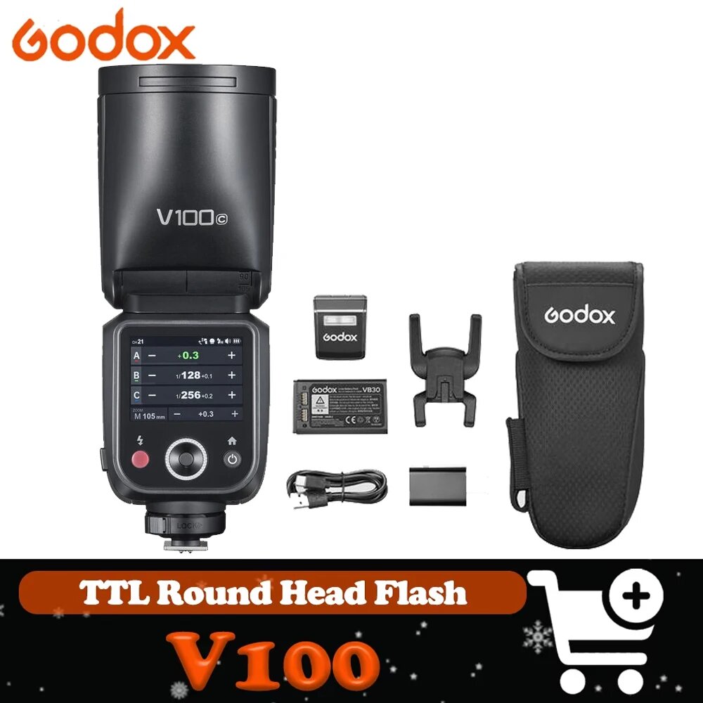 Godox V100 вспышка Canon 100Ws TTL