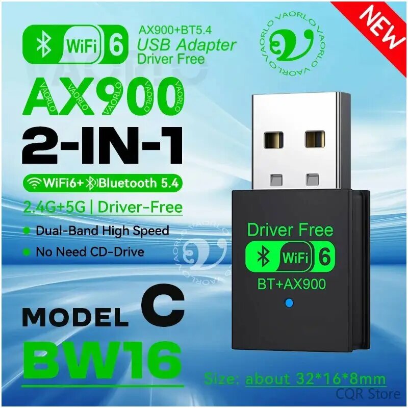 VAORLO AX900 WIFI6 USB адаптер Bluetooth 5.4 WIFI6 BT5.4 BW16