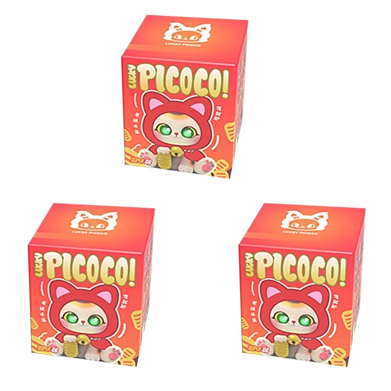 PICOCO Lucky Cloak Cat Series Случайный Плюшевой Блайнд-Бокс Набор, Три Экземпляра Плюшевых Долл для Домашнего Декора и