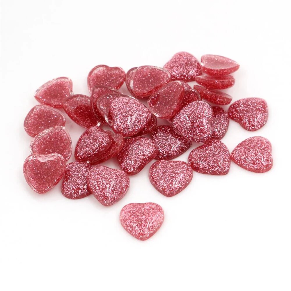 Кабошоны Wadsfred сердце смешанные цвета 40 шт V2-02