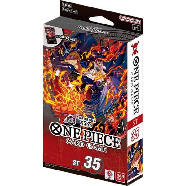 Red/Black Sabo Starter Deck (ST35) - cтартовый набор настольной игры One Piece Card Game на английском языке