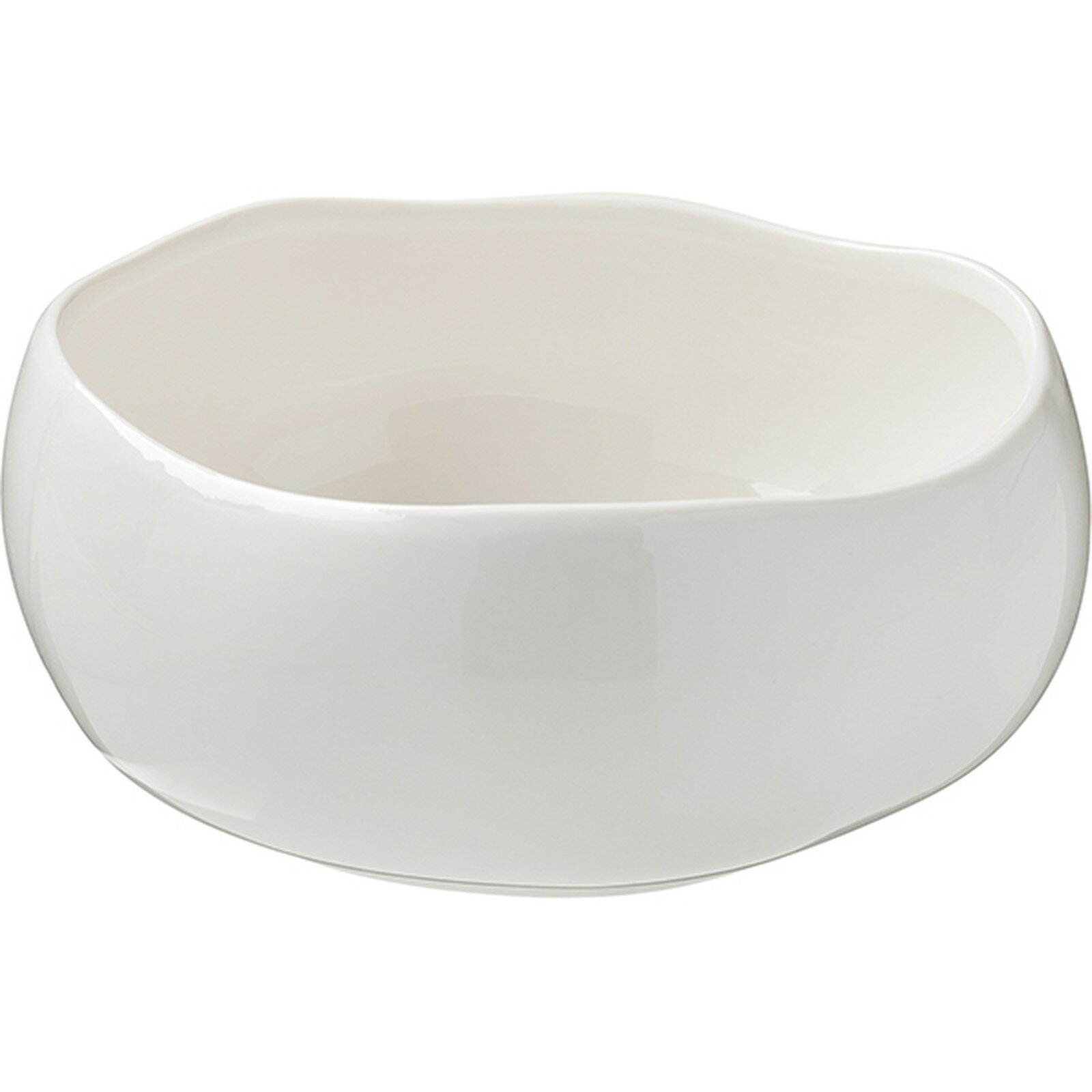Салатник Kunstwerk Eggshell из фарфора, объем 9 л, диаметр 17 см, высота 7 см, белый