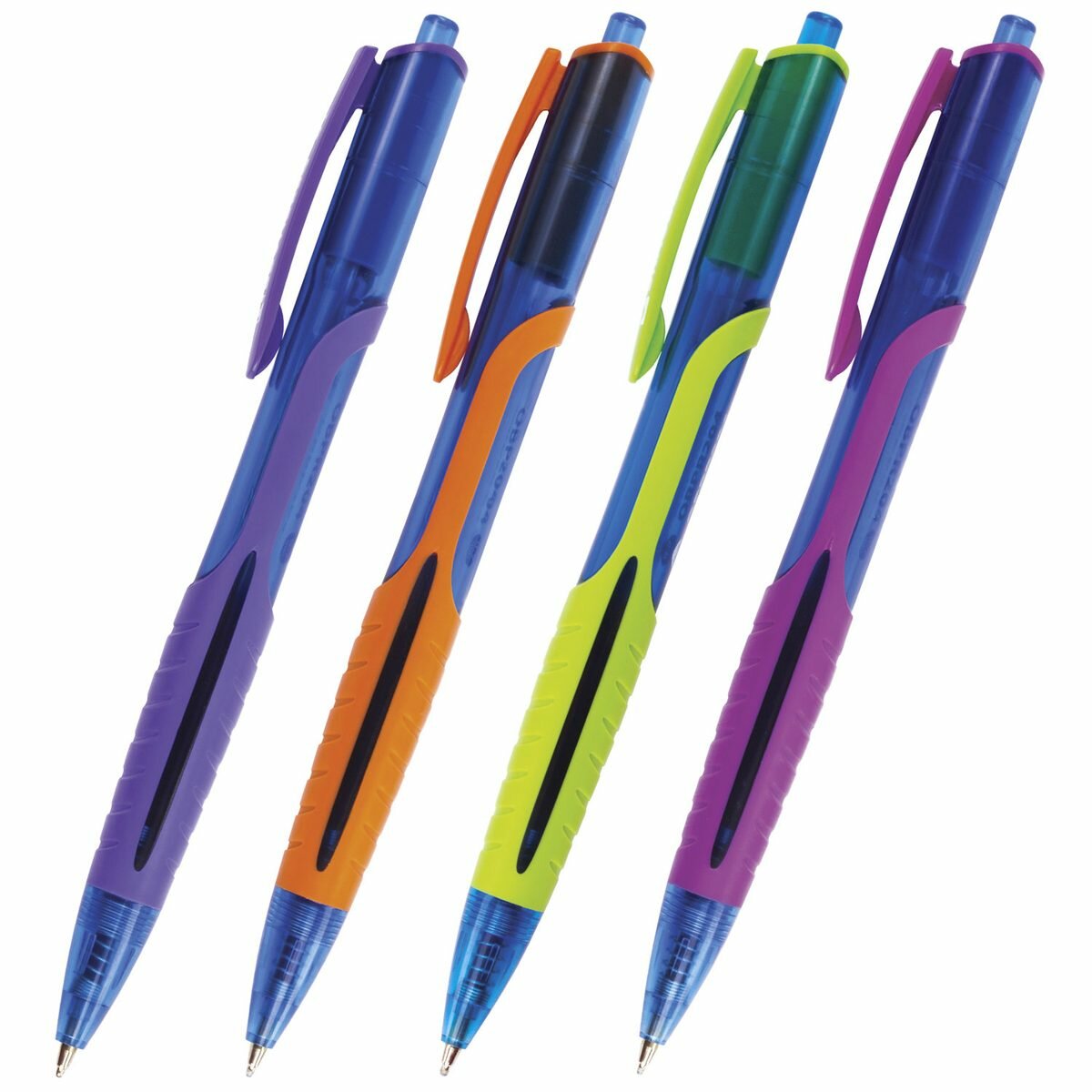 Ручка шариковая автоматическая Brauberg Phantom color (0.35мм, синяя, масляная основа) (OBPR204), 24шт.